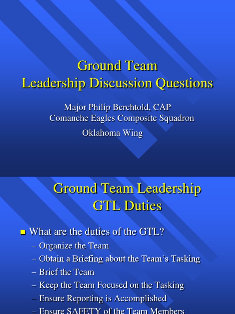 Ground Team Leadership Responsibilities | PDF | United States Air Force ...