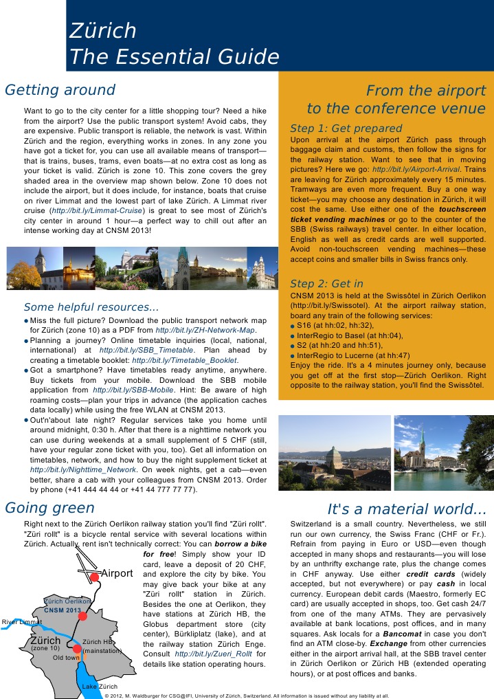 Zurich Essential Guide | PDF | Zürich | Service Industries