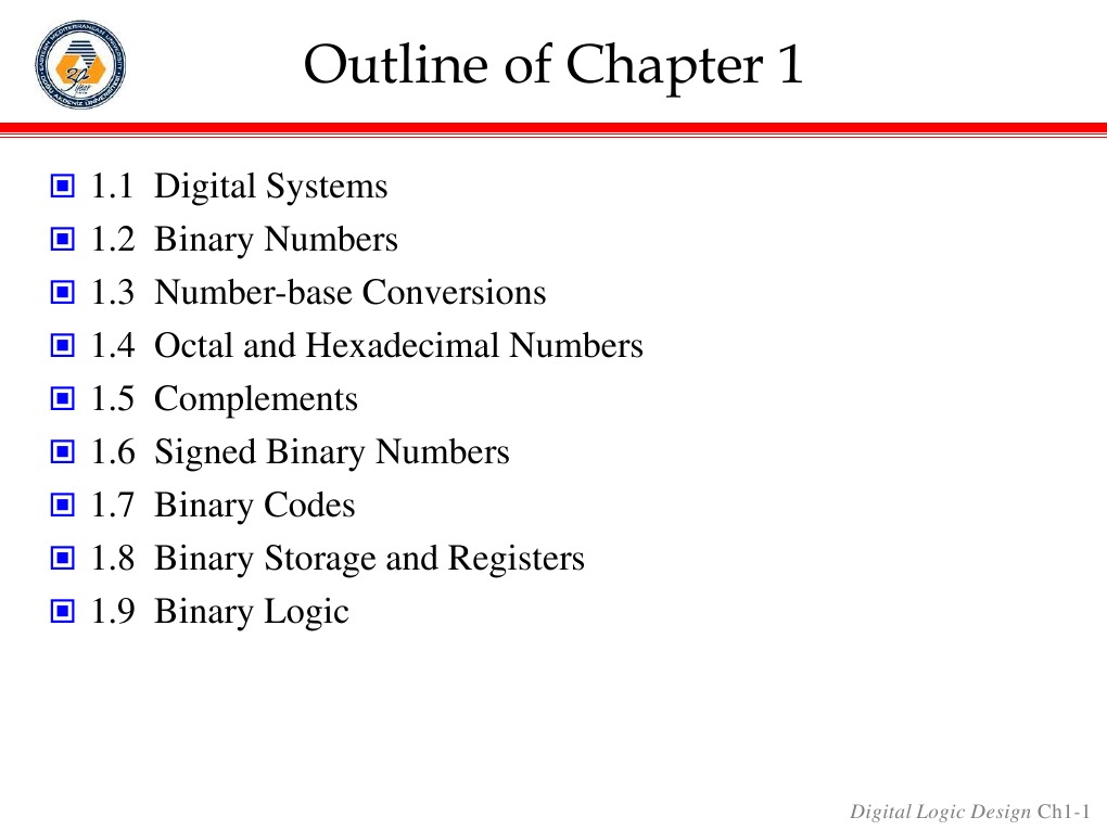An Introduction To Digital Logic Design Binary Number Systems Conversions And Complements