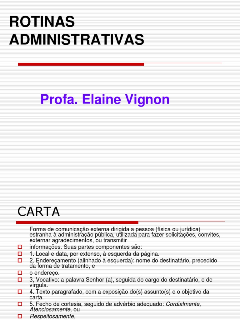 Rotinas Administrativas | PDF | Caixa alta e caixa baixa ...