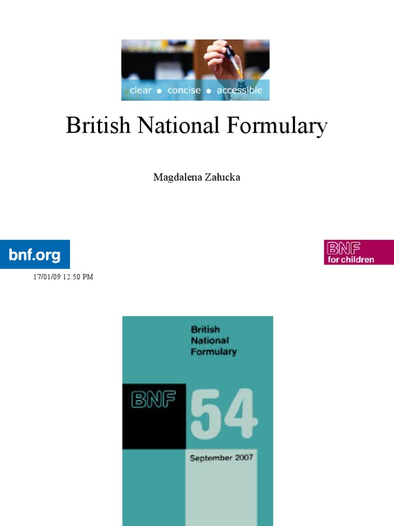 BNF 1 | PDF | Medical Prescription | Pharmacy