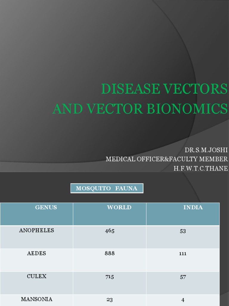 Disease Vectors and Vector Bionomics | Download Free PDF | Vector ...