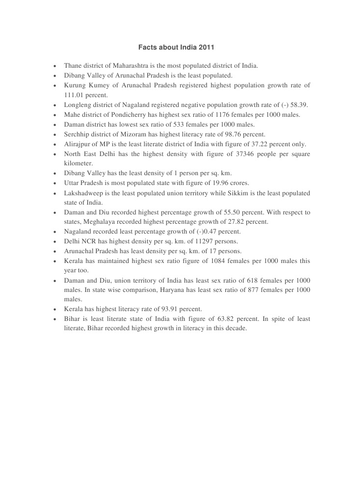 Facts About India PDF