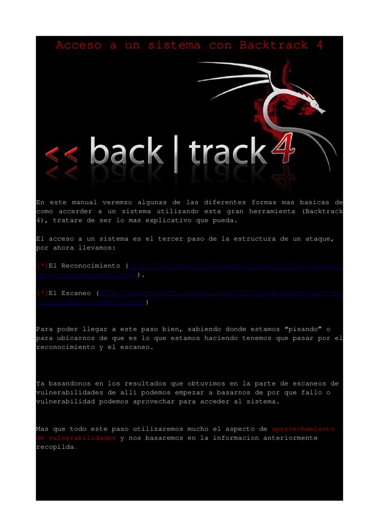 Guia Basica de BackTrack 4 | PDF