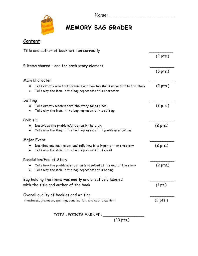 Memory Bag Rubric | PDF