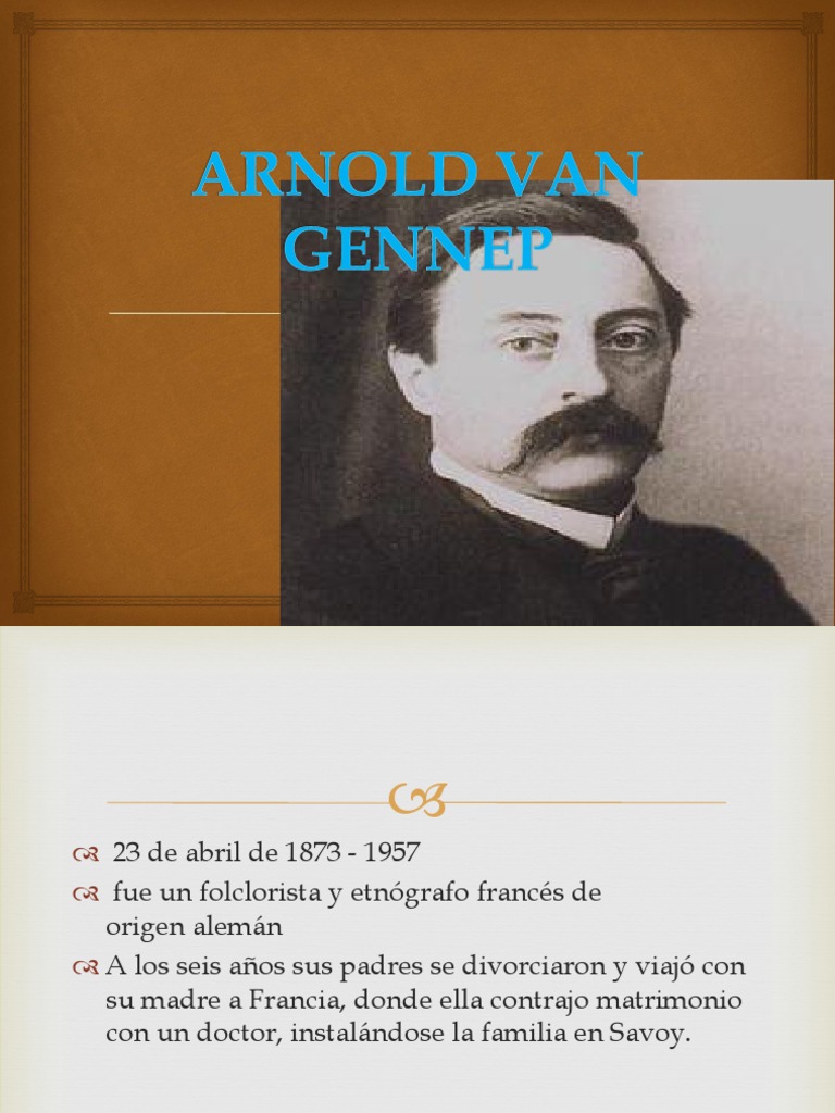 Arnold Van Gennep | PDF | Religión y creencia | Antropología