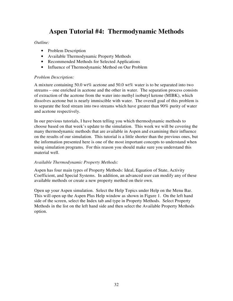 Aspen Tutorial Unit 4 | PDF