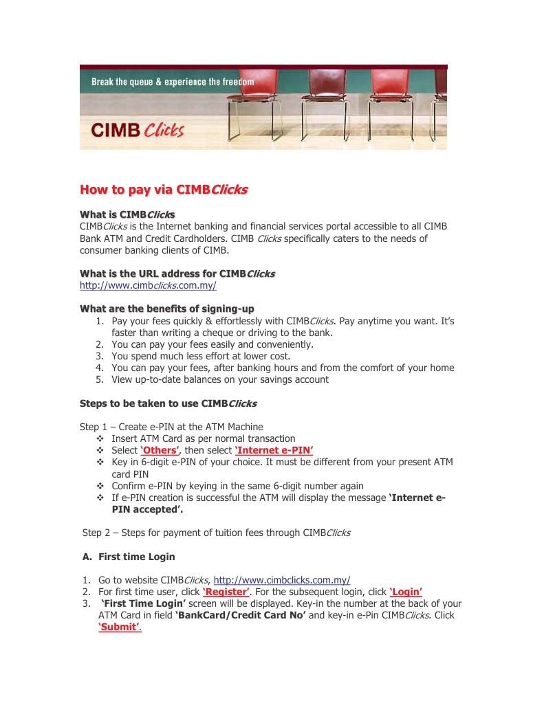 CIMB Clicks: Credit Card Payment Guide | PDF | Login | Payments