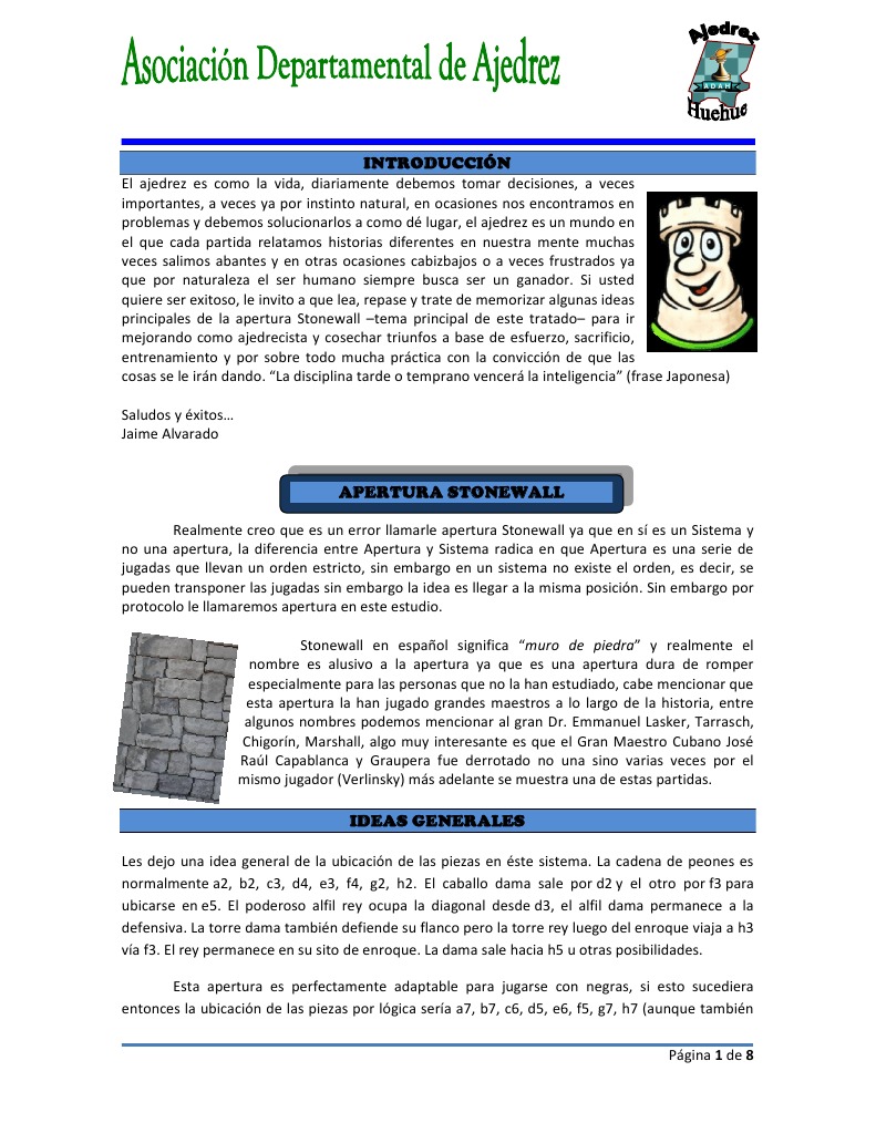 Estrategias de la Apertura Stonewall | PDF | Aperturas de ajedrez ...