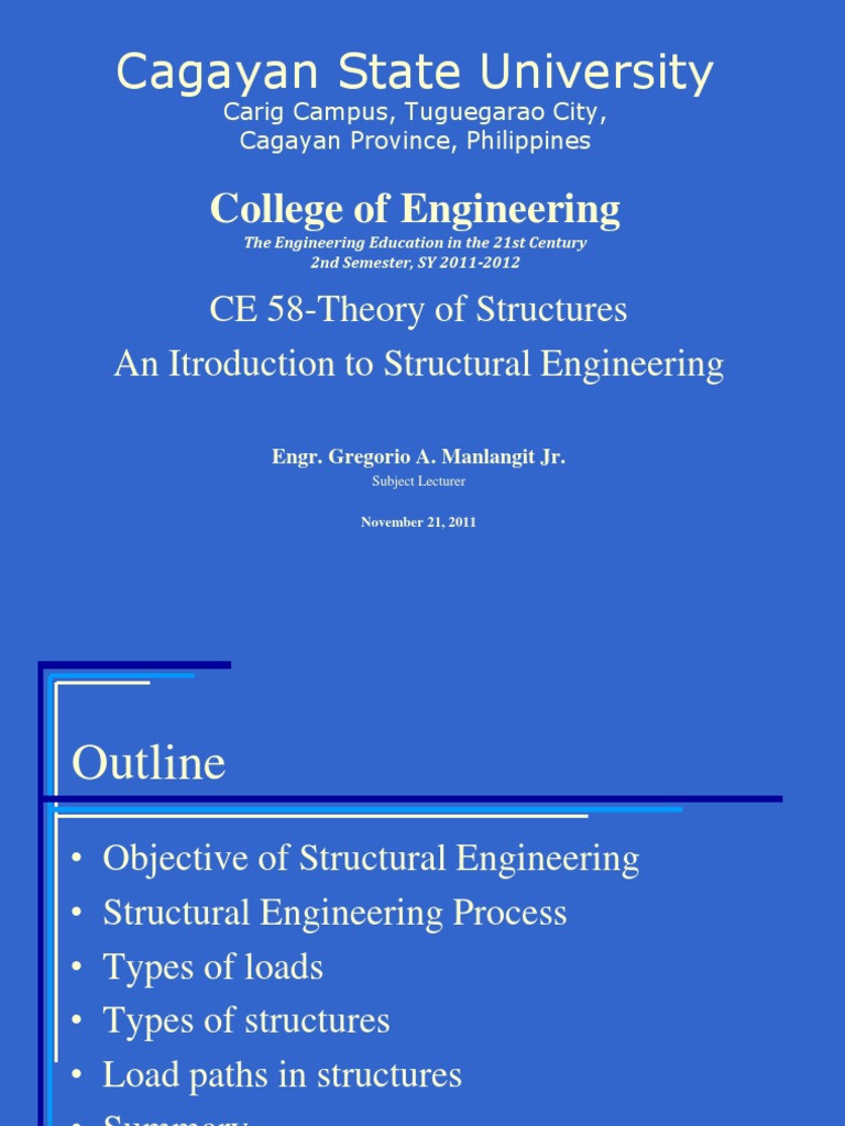 An Introduction To Structural Engineering | PDF | Structural Load ...