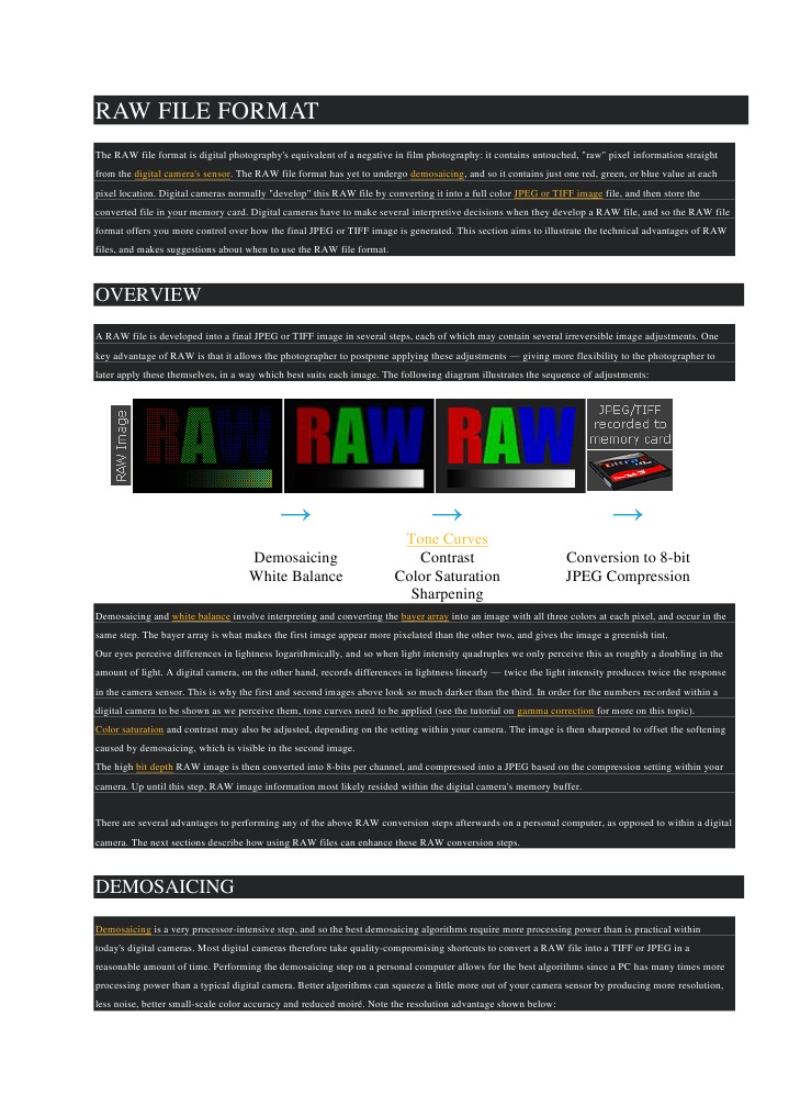 Raw To RGB | PDF | Raw Image Format | Shutter Speed