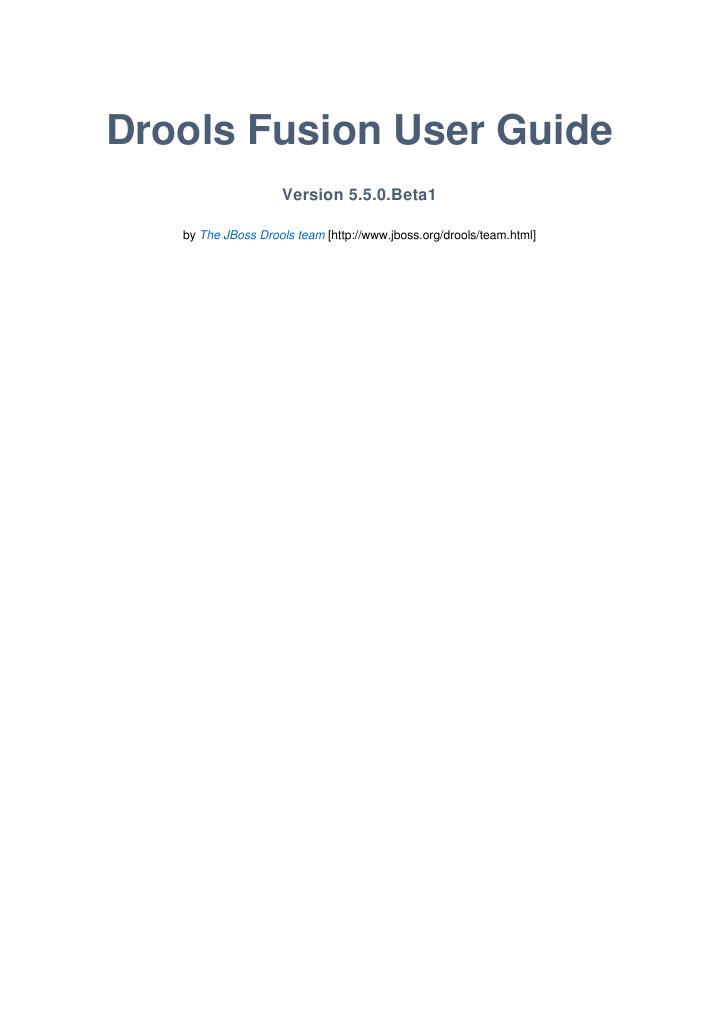 Drools Fusion User Guide: Version 5.5.0.beta1 | Download Free PDF ...