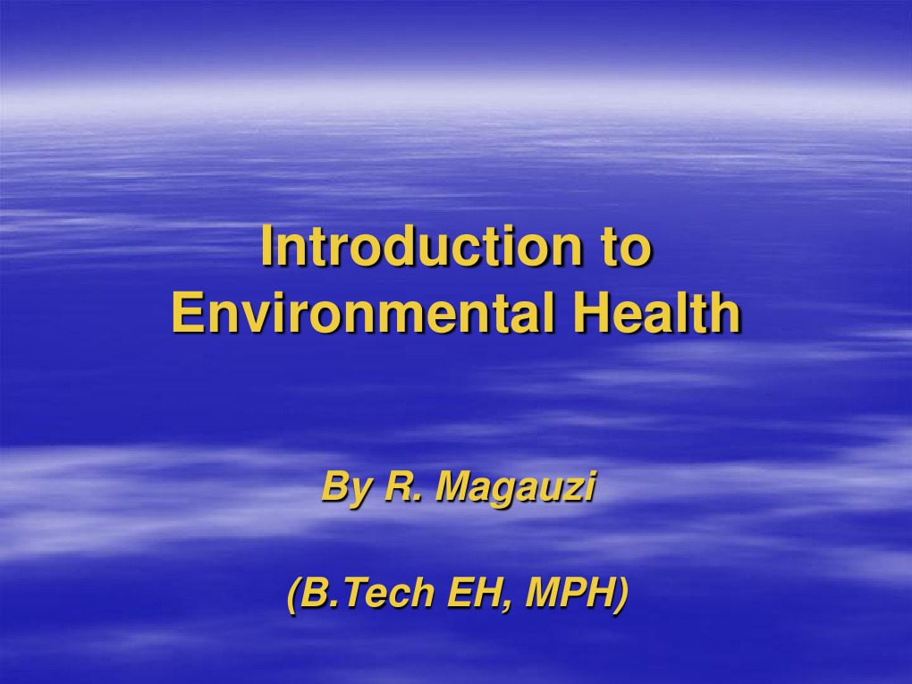 Inroduction To Environmental Health | PDF | Environmental Health | Dose ...