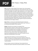 Lotus Case | PDF | Jurisdiction | International Law