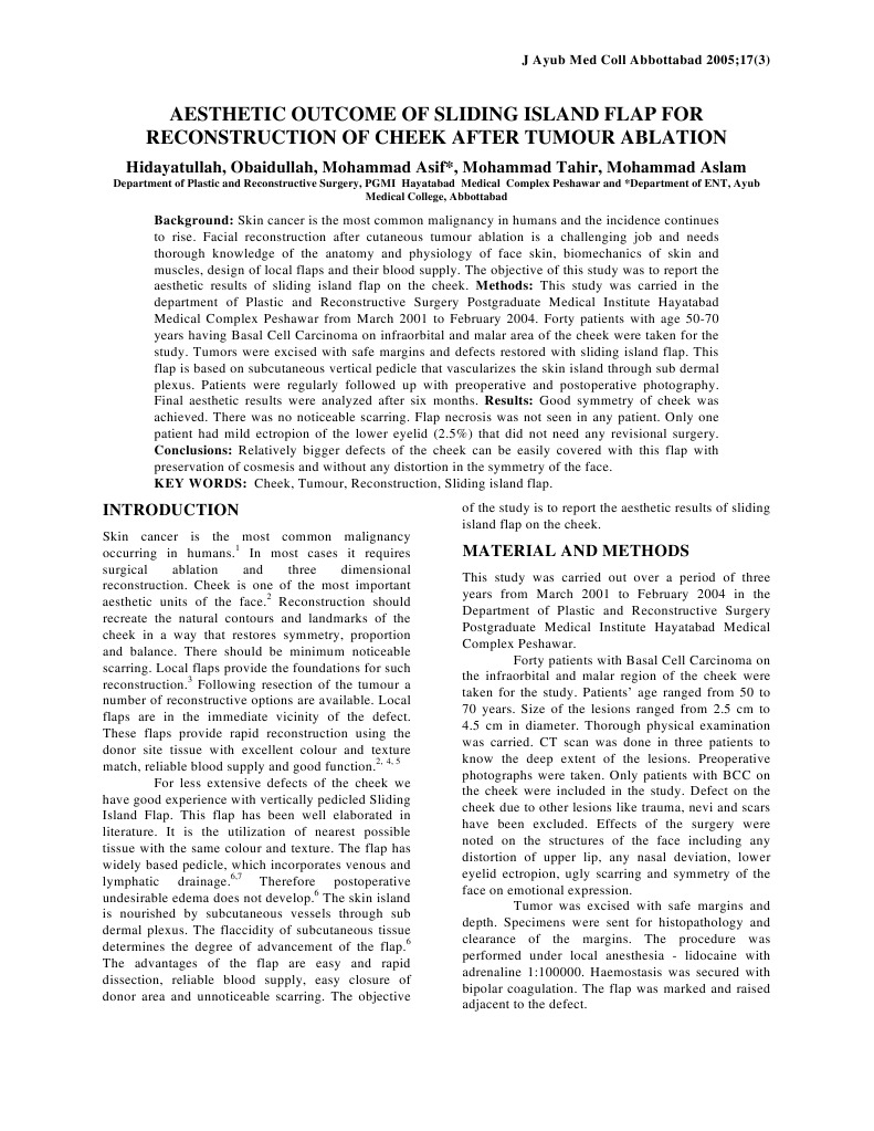 Cheek Flap | PDF | Skin Cancer | Surgery