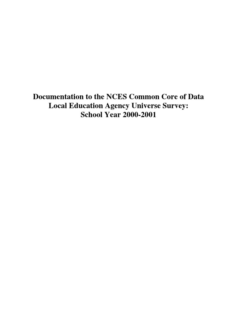 NCES Local Education Agency Data 2000-2001 | PDF | Metropolitan Area ...