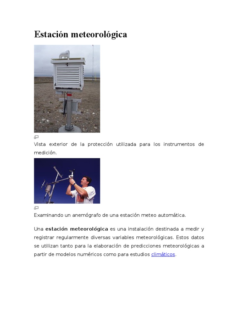 Estación Meteorológica | PDF | Meteorología | Observación científica