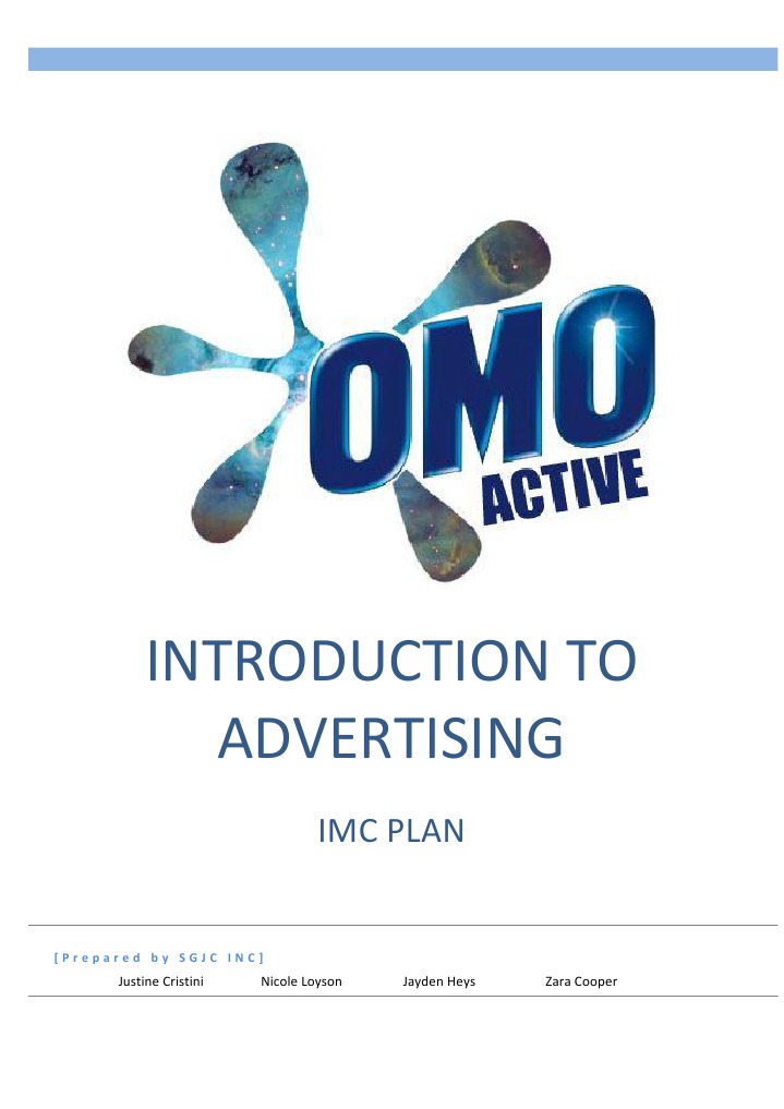 OMO Active IMC Plan | PDF | Advertising | Target Audience
