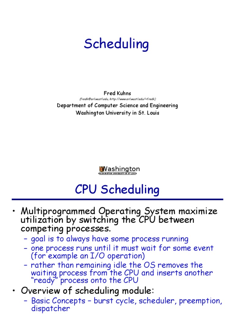 Scheduling Scheduling Computing Operating System Technology Free 30 Day Trial Scribd 