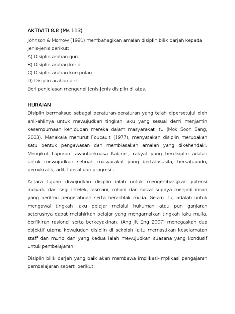 Jenis-Jenis Disiplin 1 | PDF