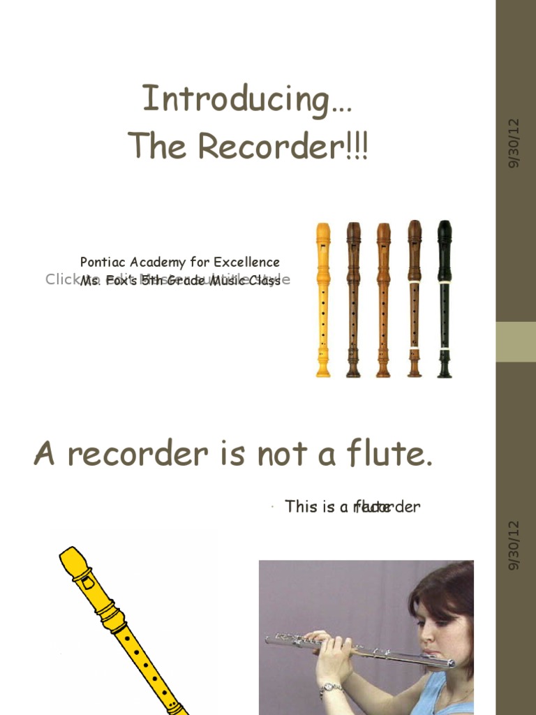 Recorder Basics for 5th Grade Music | PDF | Leisure | Entertainment ...
