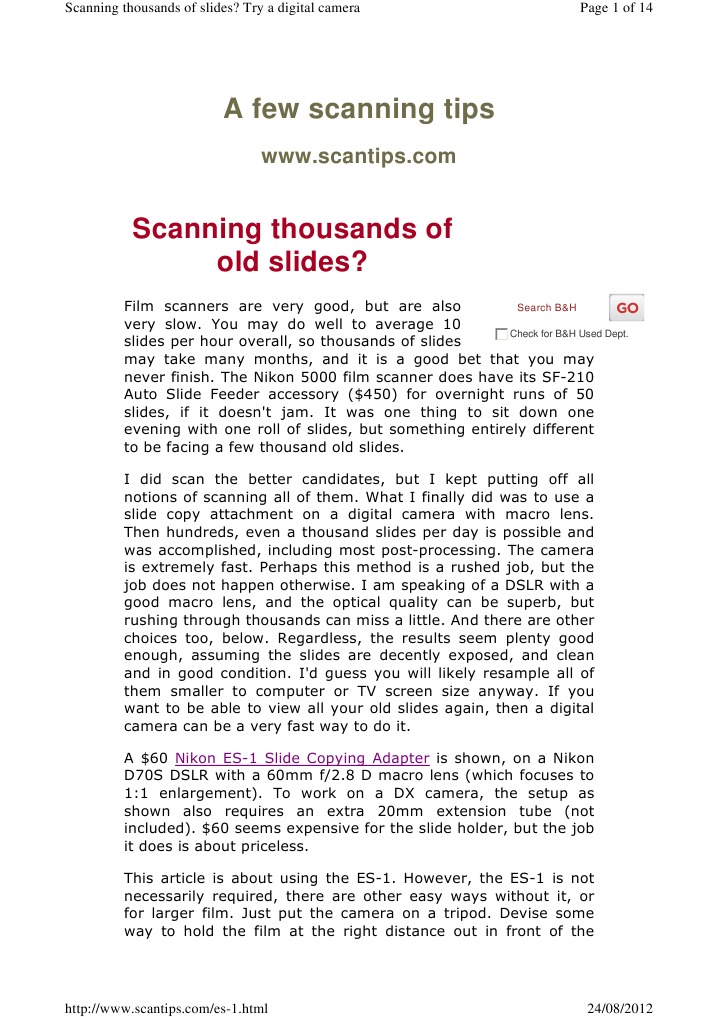 Scanning Thousands of Old Slides | PDF | Macro Photography | Image Scanner