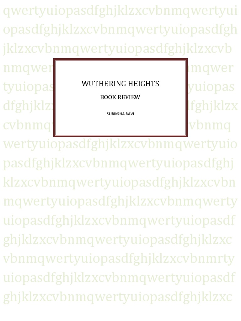 Wuthering Heights Book Review | Download Free PDF | Heathcliff ...