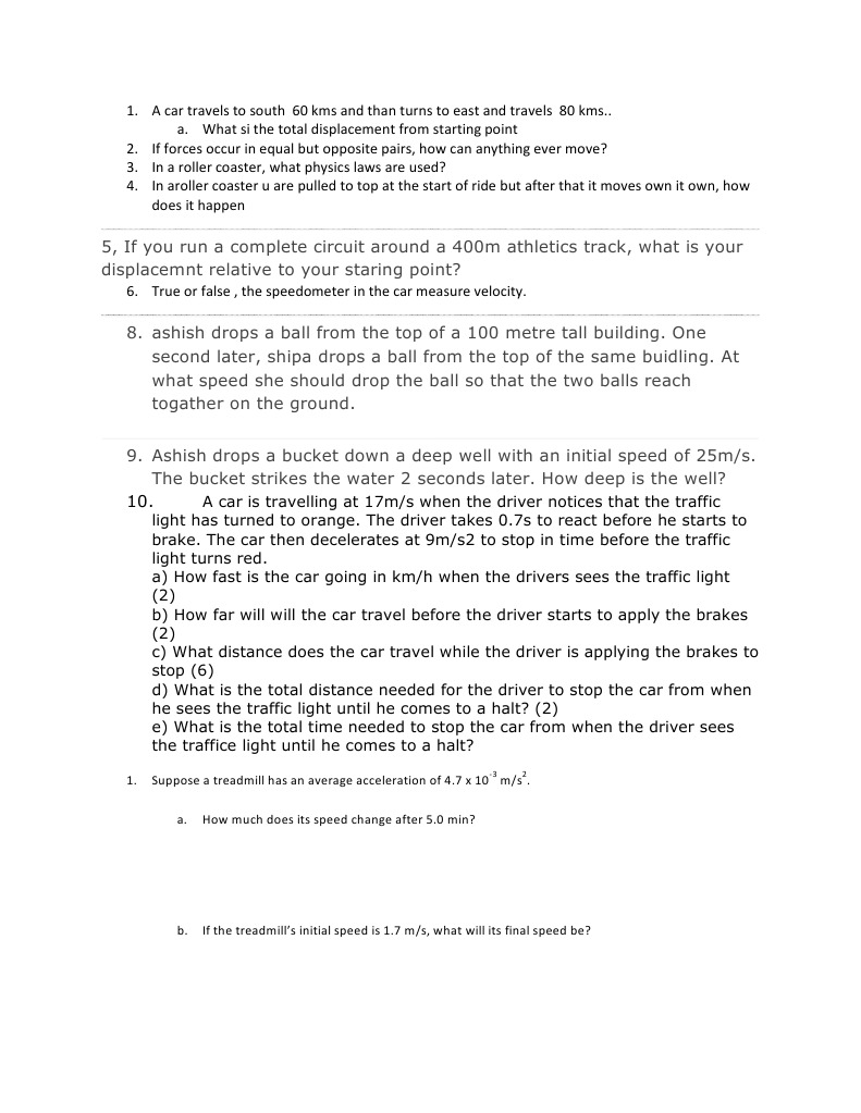 Physics Problems and Concepts Explained | PDF