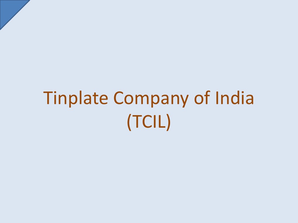 TCIL: Tinplate Manufacturing Insights | PDF | Packaging And Labeling ...
