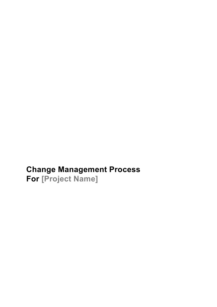 Execution Template - Change Management Process | PDF | Feasibility ...