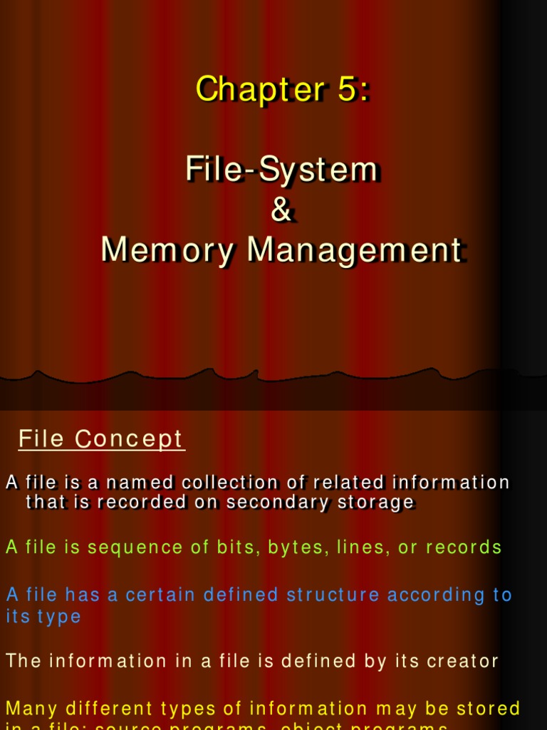 Oprating System Chapter-5 | PDF | File System | Computer File