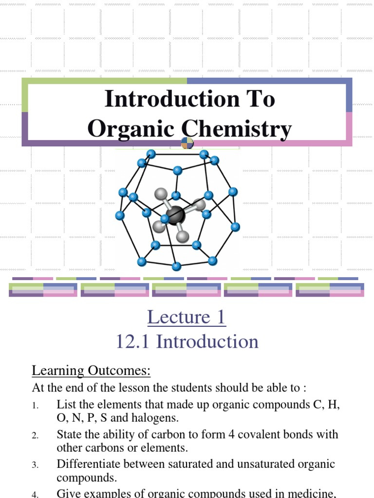 Introduction to Organic Chemistry Basics | PDF | Science & Mathematics