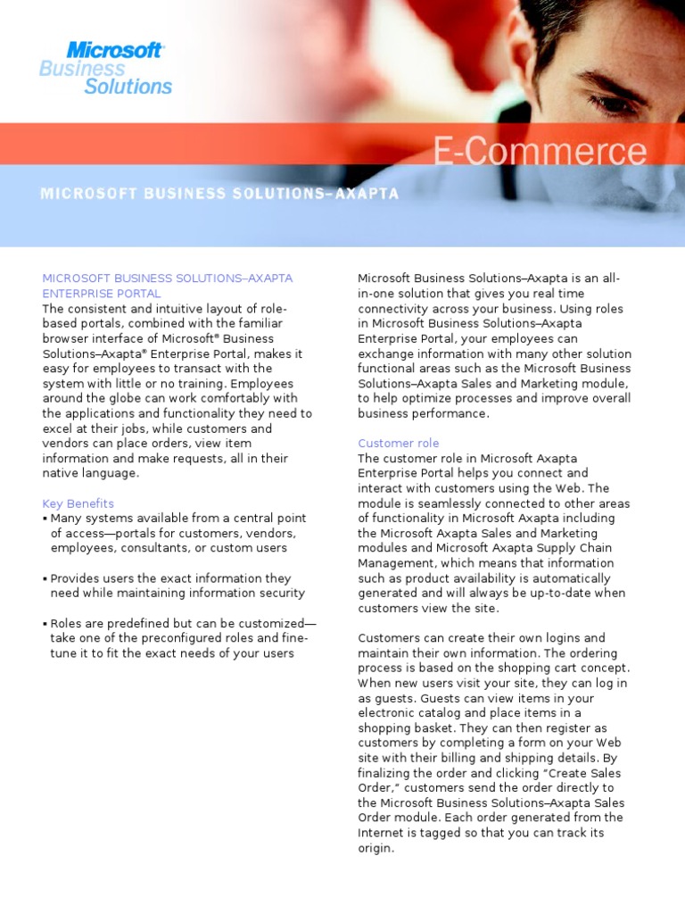 Microsoft Business Solutions Axapta Enterprise Portal | PDF | Microsoft ...