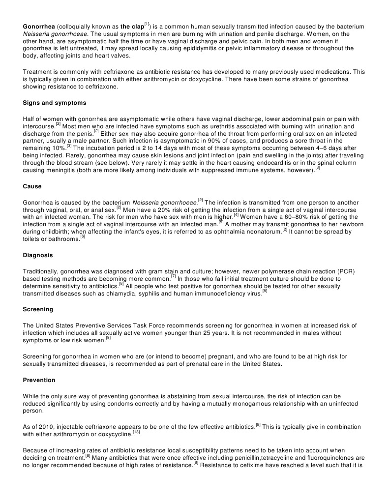 Gonorrhea | Human Reproduction | Sexual Health