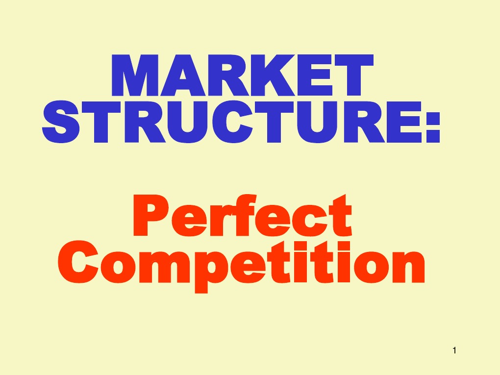 Perfect Competition: Key Characteristics | PDF | Perfect Competition ...