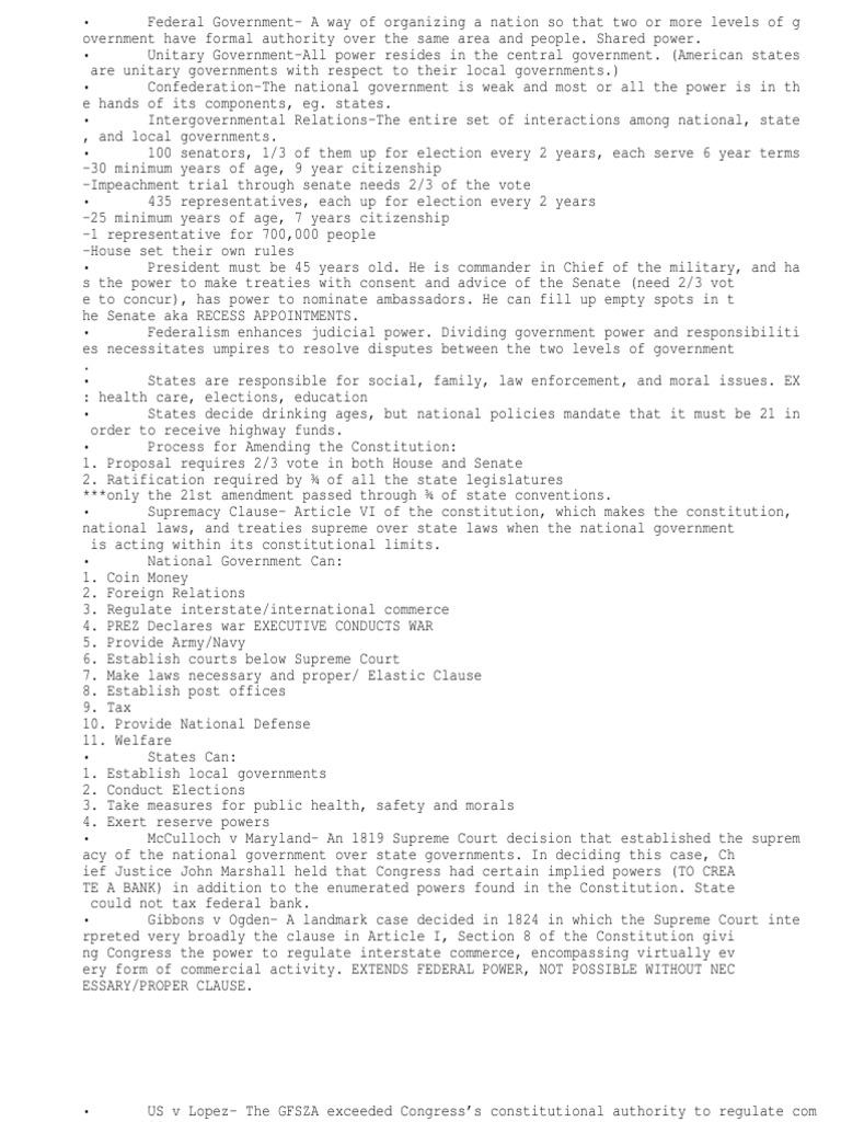 AP Government Unit 2 Study Guide | PDF | United States Senate ...