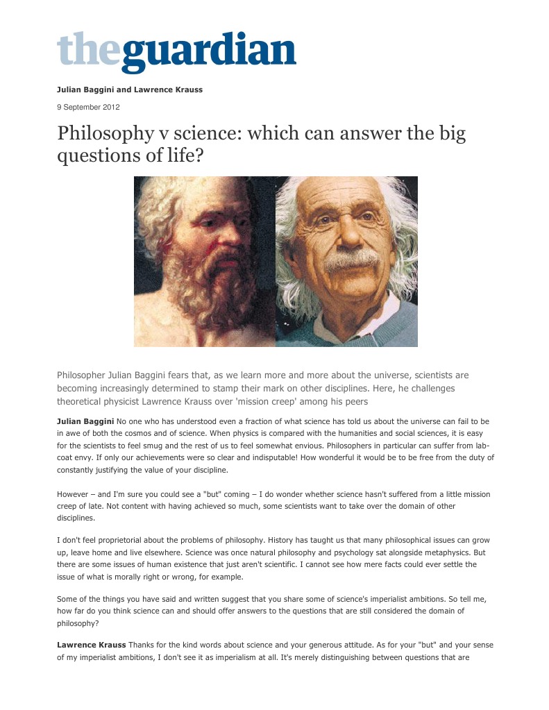 Science vs Philosophy | Morality | Science