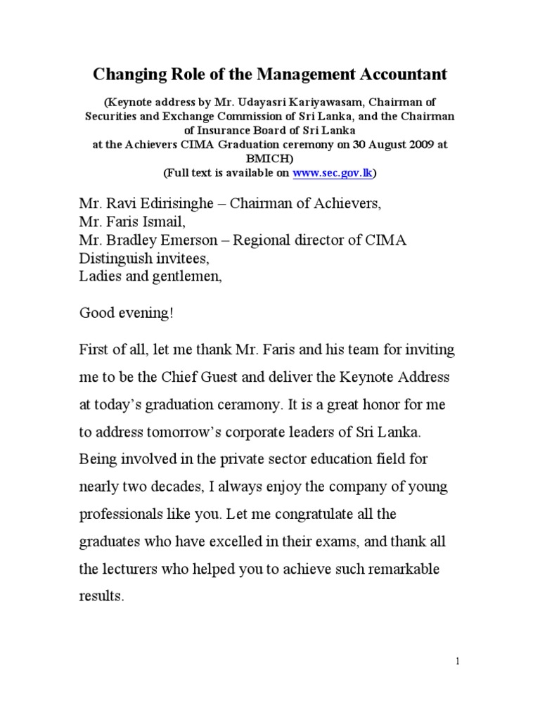 Changing Role of Management Accountant - CIMA v2 | PDF | Management ...