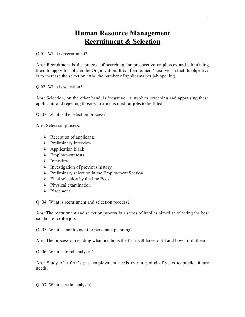 Recruitment & Selection | PDF | Recruitment | Forecasting