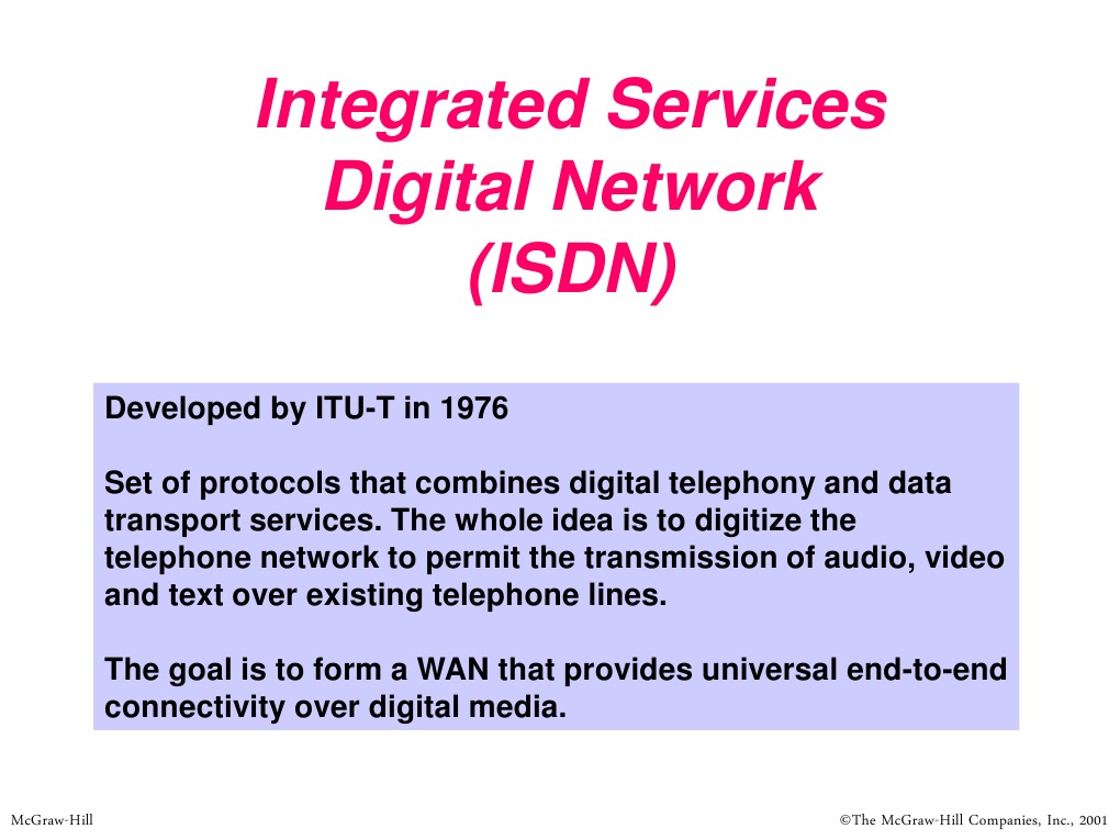 Integrated Services Digital Network (Isdn) : Mcgraw-Hill ©the Mcgraw ...