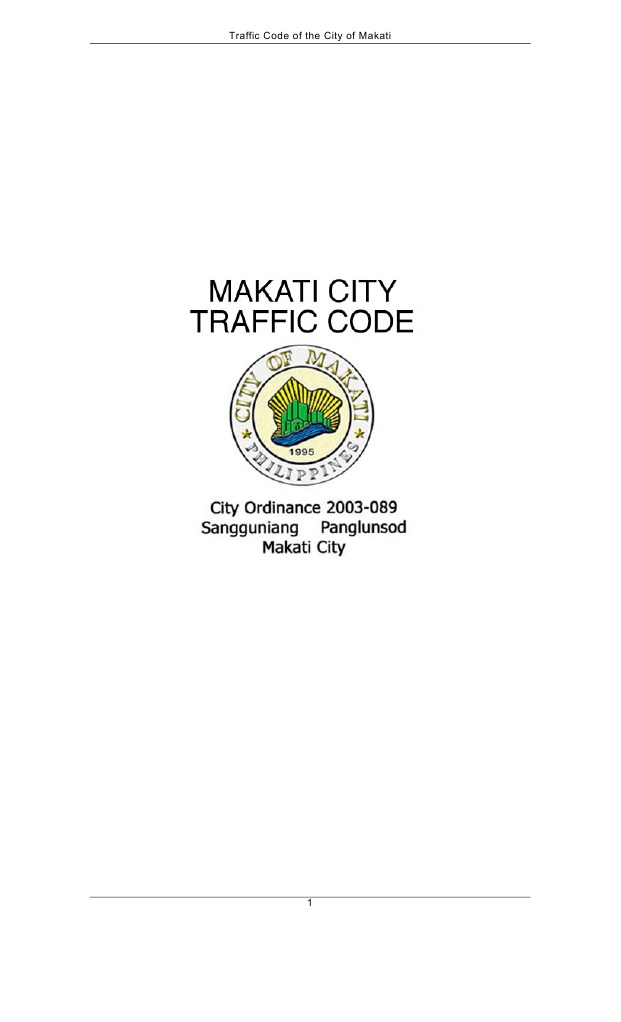 Traffic Code of Makati