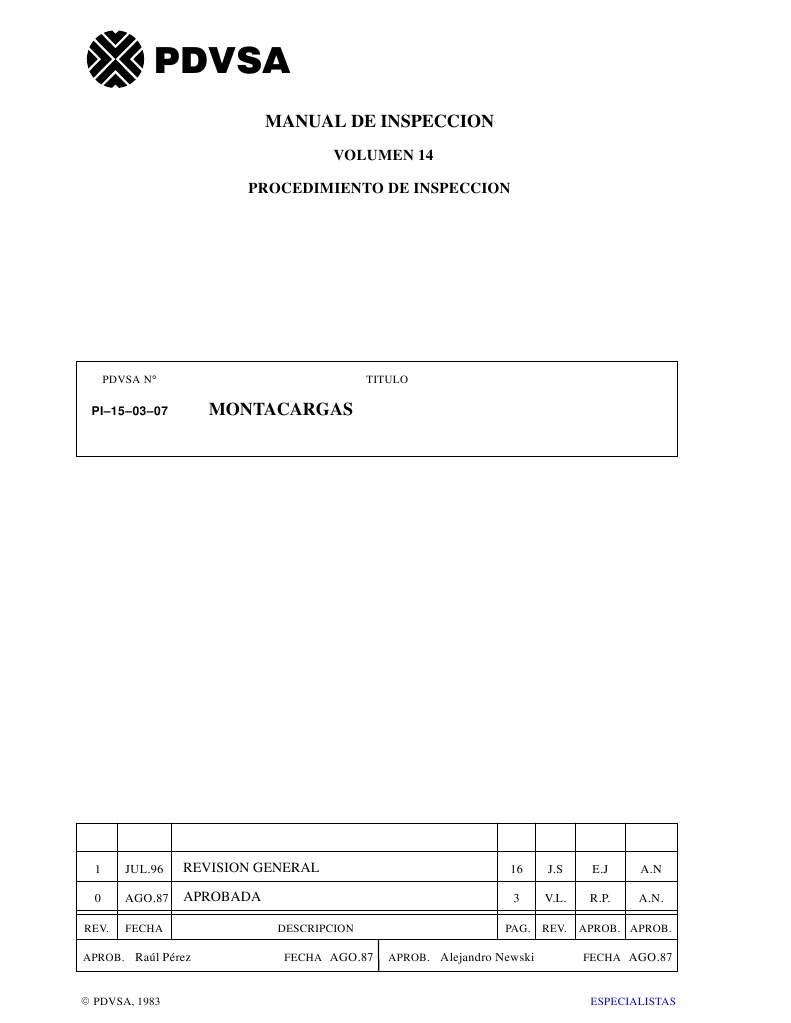 Inspeccion de Montacargas. | PDF Inspeccion de Montacargas. | PDF