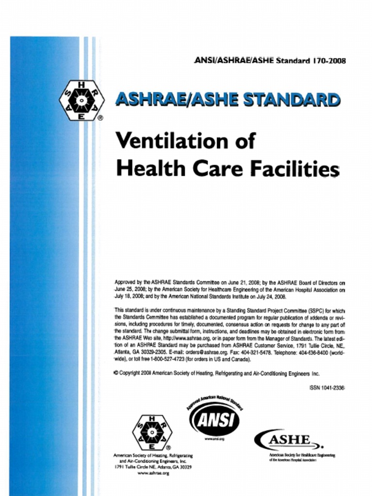 ASHRAE STandard 170-2008 (Ventilation of Health Care Facilities) | PDF ...