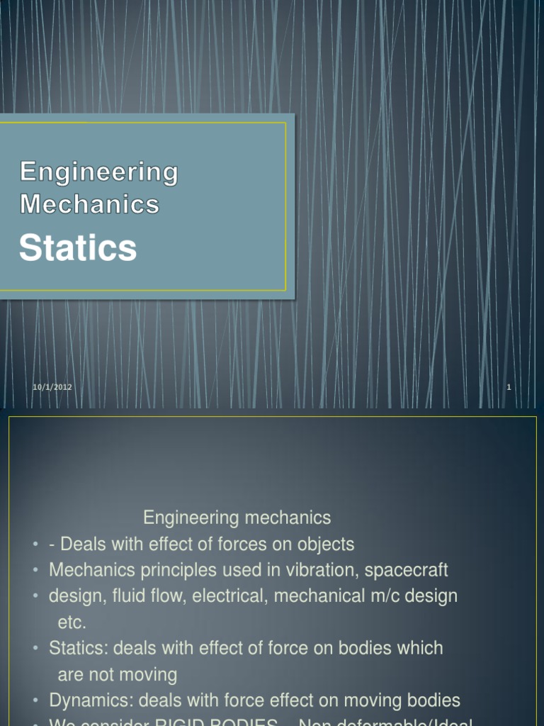 Engineering Mechanics Statics | PDF | Force | Euclidean Vector