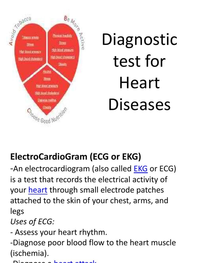 Diagnostic Test For Heart Diseases | PDF | Echocardiography | Heart