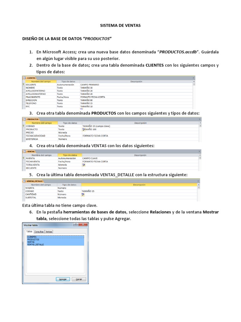 Ejemplo de Programación Visual Basic 2010 Con Access | PDF | Tabla (base de datos) | Básico