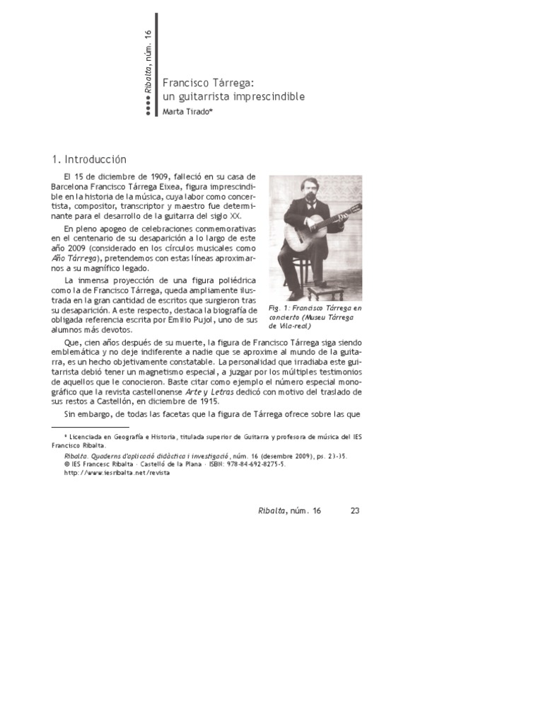 Francisco Tarrega | PDF | Arte | Clásicos