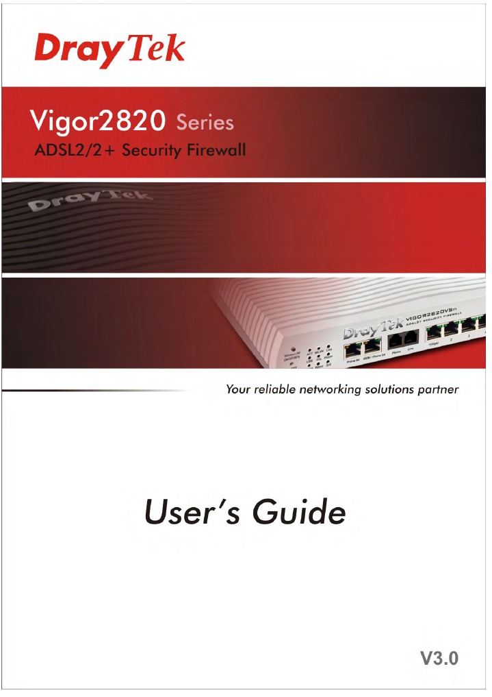 Draytek Vigor 2820 User Guide | PDF