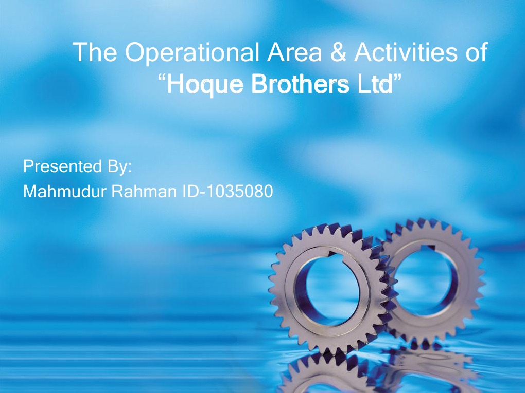 Operational Areas of Haque Bistuits Limited | PDF | Biscuit | Inventory