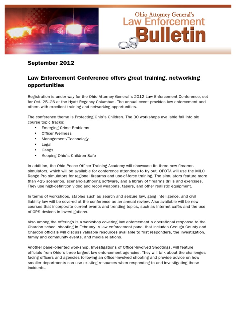 Law Enforcement Bulletin Sept 2012 | PDF | Probable Cause | Reasonable ...